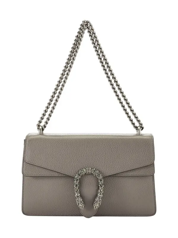 Gucci Leather Dionysus Shoulder Bag - Grey