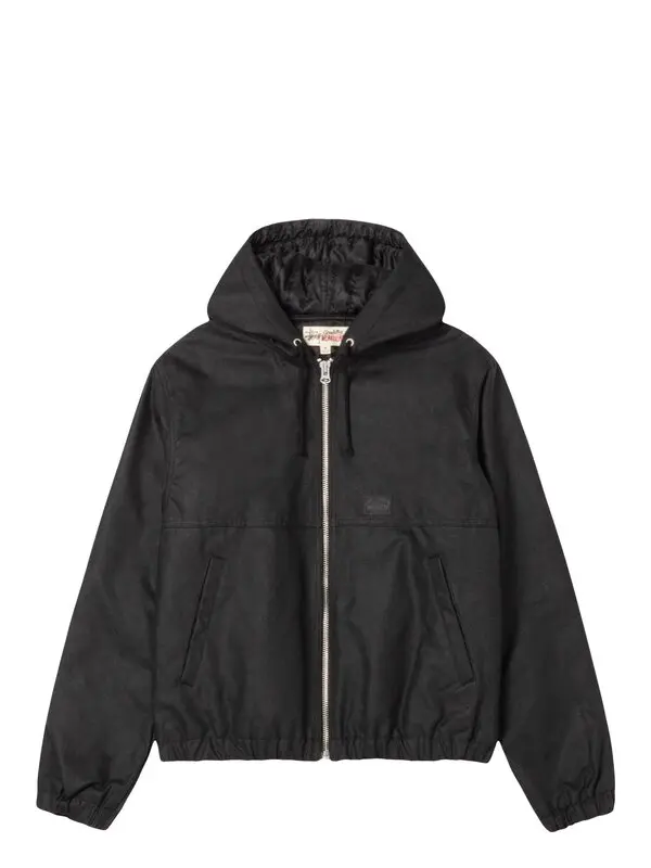 StÜssy Waxed Cotton Work Jacket - Black