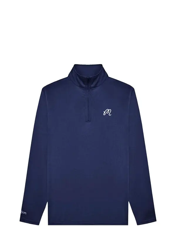 MALBON Performance Quarter Zip Pullover - Blue