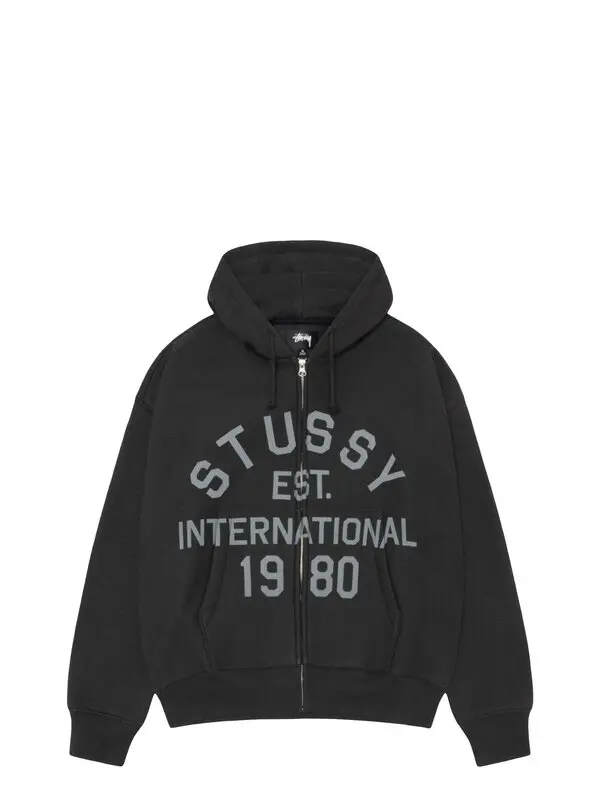 StÜssy Established Zip Up Hoodie - Black