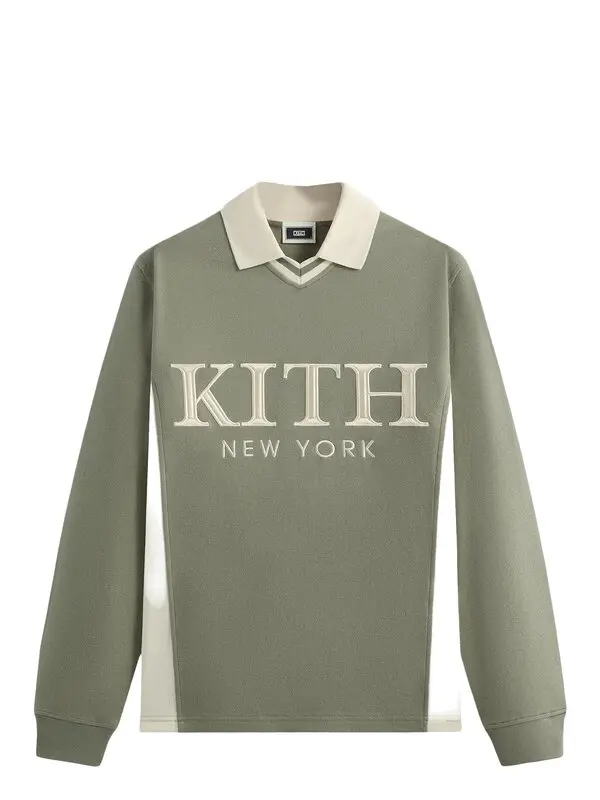 Kith Pique Long-sleeve Tap Polo - Green