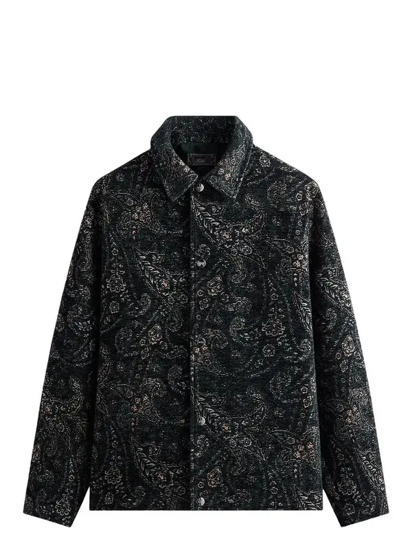 Kith Paisley Tapestry Irvin Coaches Jacket - Black