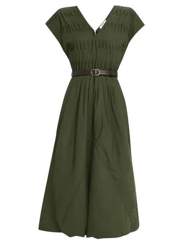 Sea Sullivan Belted Cotton Midi Dress - Ivy