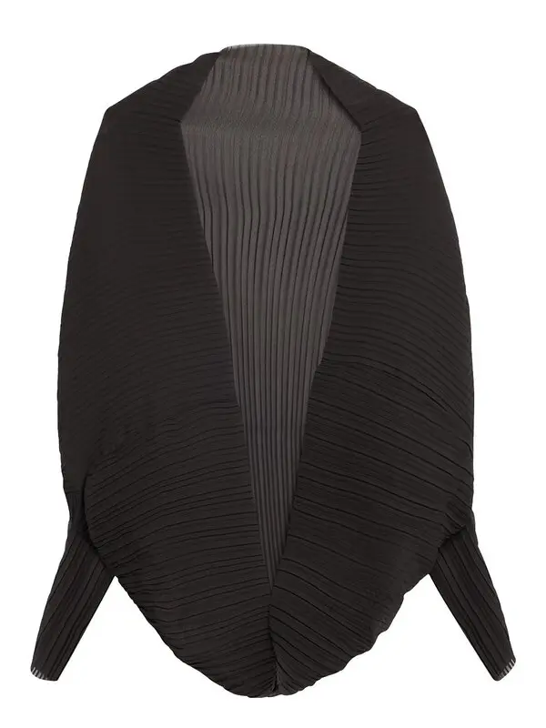 Max Mara Plissé Pleated Shrug - Black