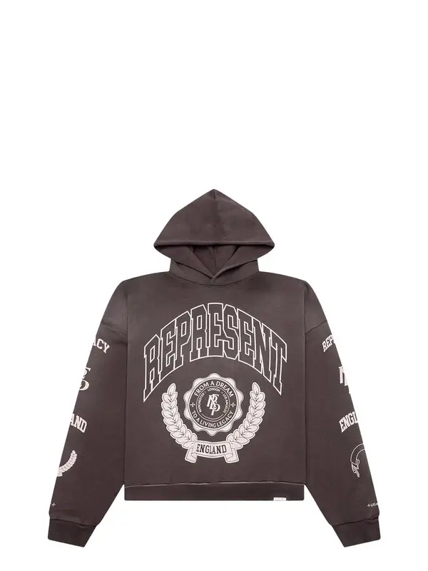 REPRESENT Legacy Crest Hoodie - Brown
