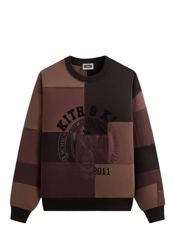 Kith Patchwork Fleece Nelson Crewneck - Black