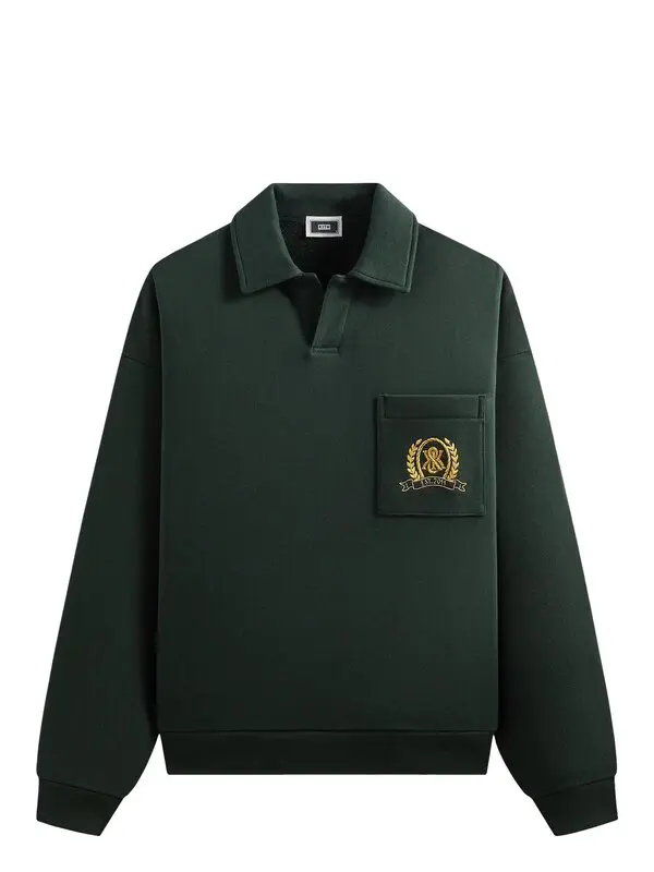 Kith Kin Crest Gilded Crest Collared Rugby Stadium - Green