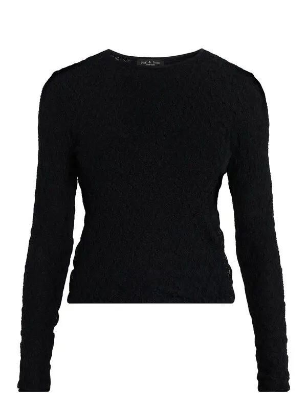Rag & Bone Ellie Lace Long-sleeve Top - Bord