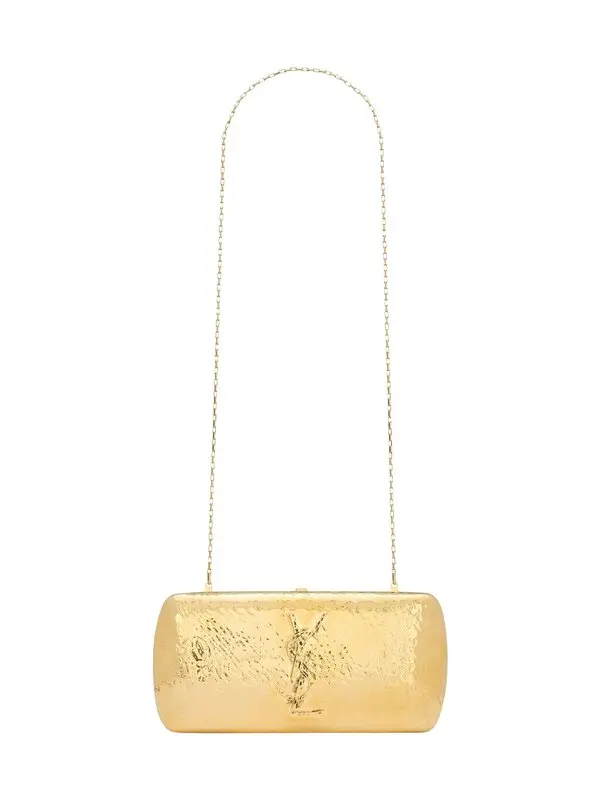 Saint Laurent Evening Clutch In Metal 'papillon - Gold