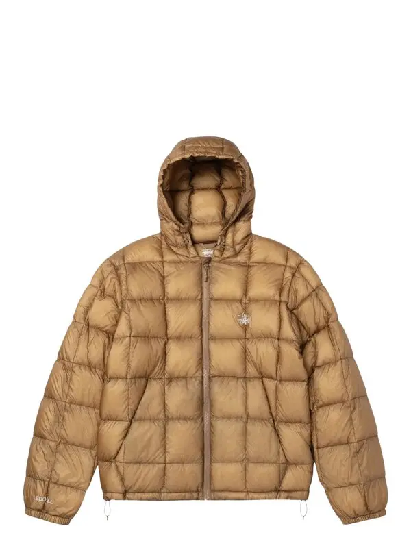 StÜssy Midweight Hooded Puffer - Tan