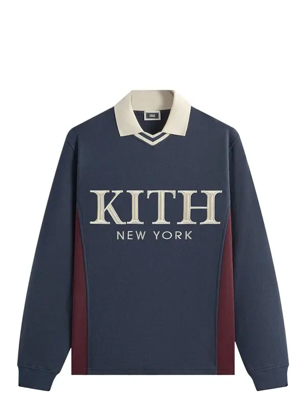 Kith Pique Long-sleeve Tap Polo - Black