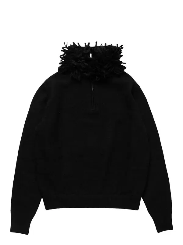 Alexander McQueen Mohair Fringes Sweater - Black