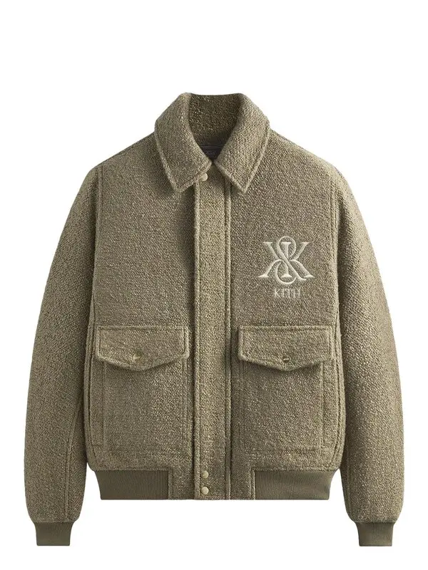 Kith Boucle Hawthorne Flight Jacket - Green