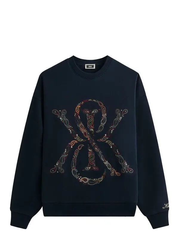 Kith Kin Paisley Crest Nelson Crewneck - Black