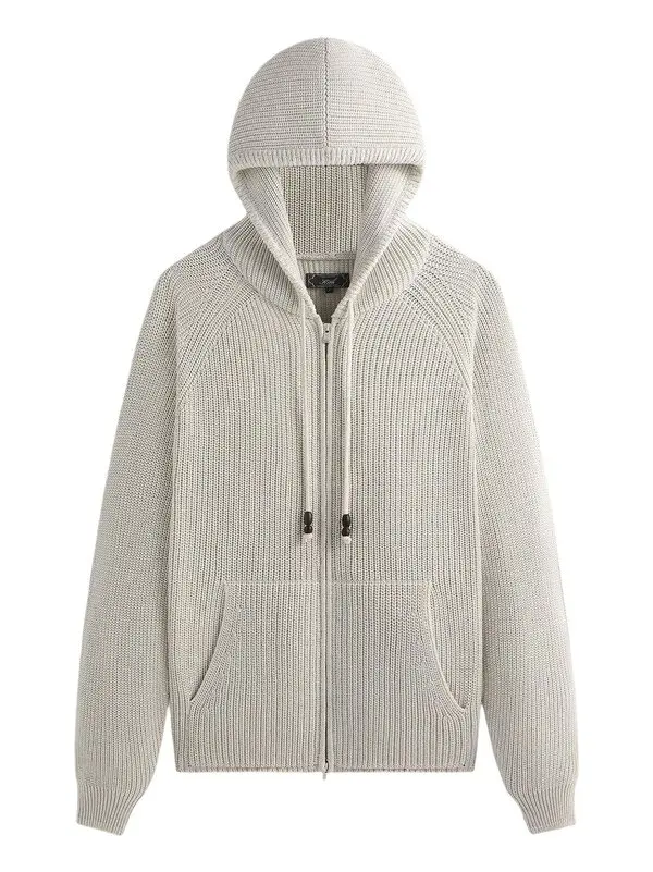 Kith Full Zip Knit Hoodie - Grey