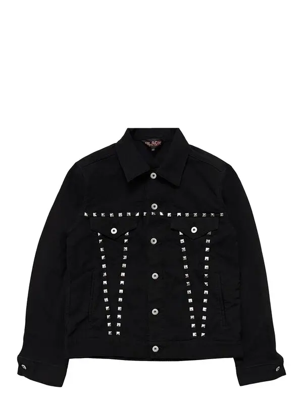 Comme Des Garçons Trucker Jacket With Studs - Black