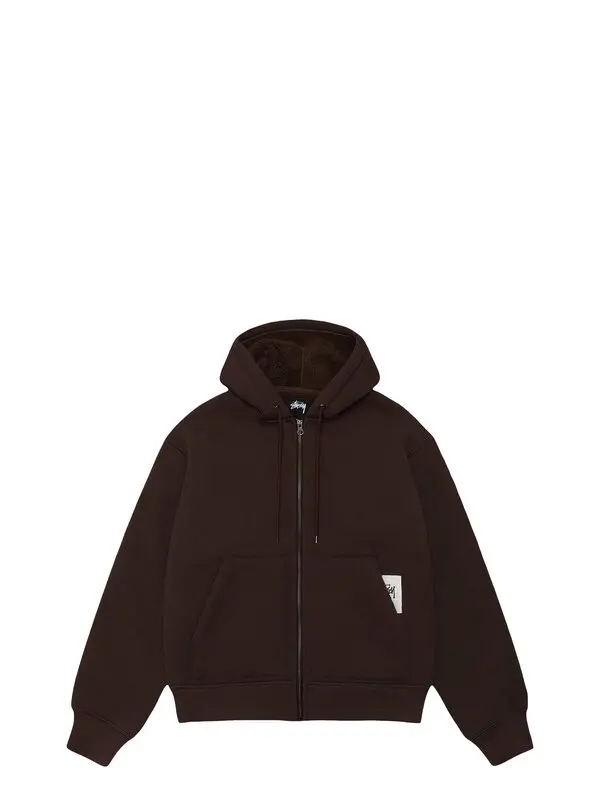StÜssy Bonded Sherpa Hoodie - Brown