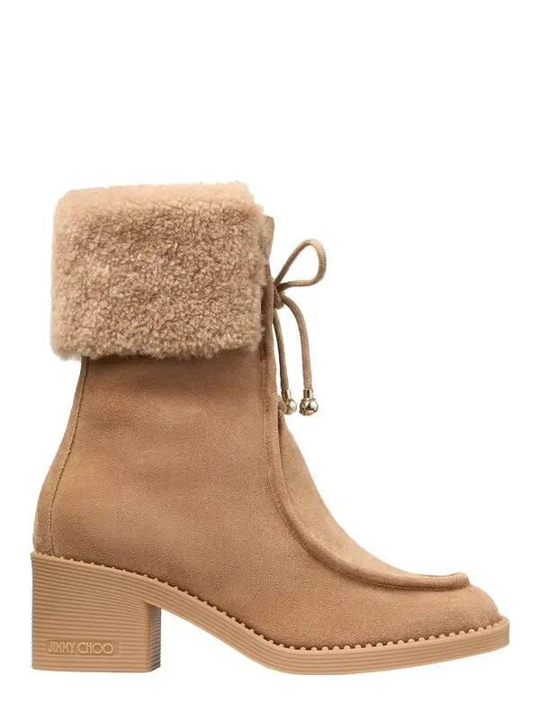 JIMMY CHOO Hali 60 Ankle Boot - Toffee/toffee