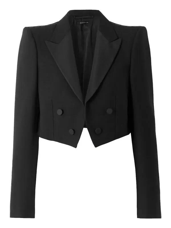 TOM FORD Wool, Mohair And Silk-blend Blazer - Black
