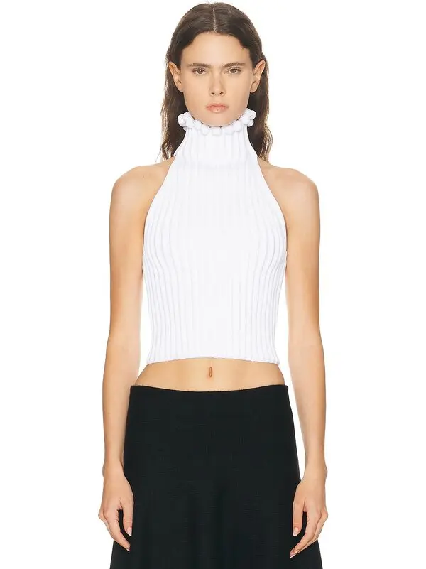 Alaïa Halter Top - Blanc