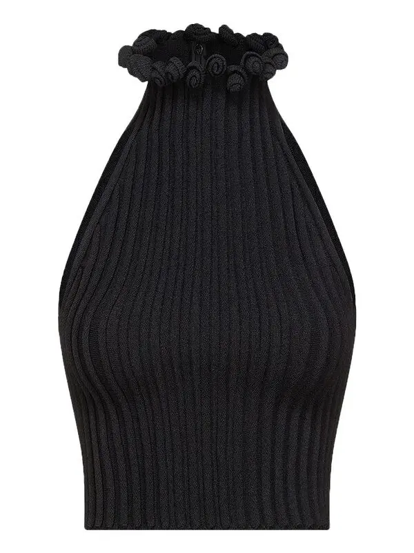 Alaïa Halter Top - Noir Alaia