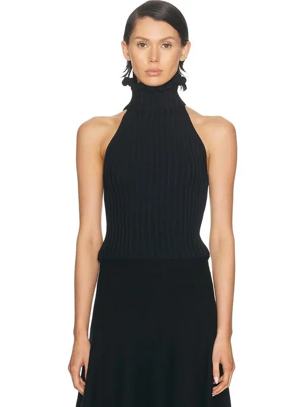 Alaïa Halter Top - Noir Alaia