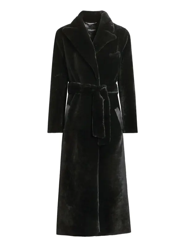 Dolce & Gabbana Shearling Overcoat - Black