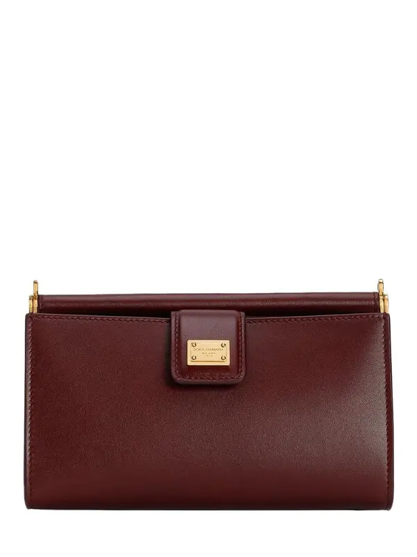 Dolce & Gabbana Plongé Calfskin Phone Bag - Bordeaux
