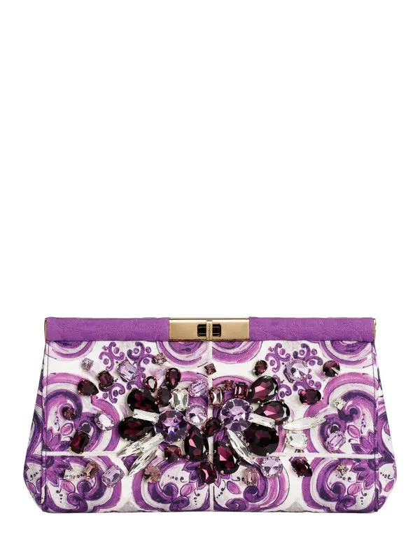 Dolce & Gabbana Brocade-print Embroidered Shoulder Bag - Multicolor