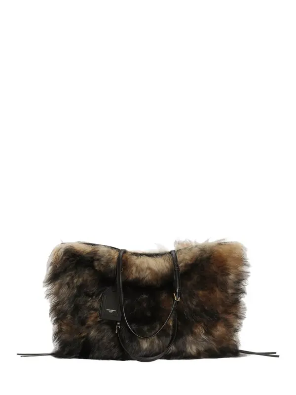 Dolce & Gabbana Atene Fur Shopping Bag - Multicolor
