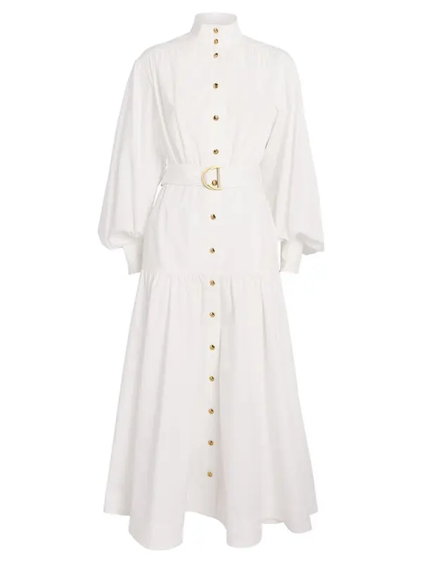 Zimmermann Utility Midi Shirtdress - Nude