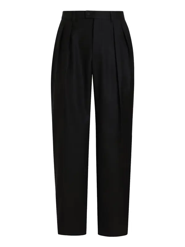 Dolce & Gabbana Wool Gabardine Trousers - Black