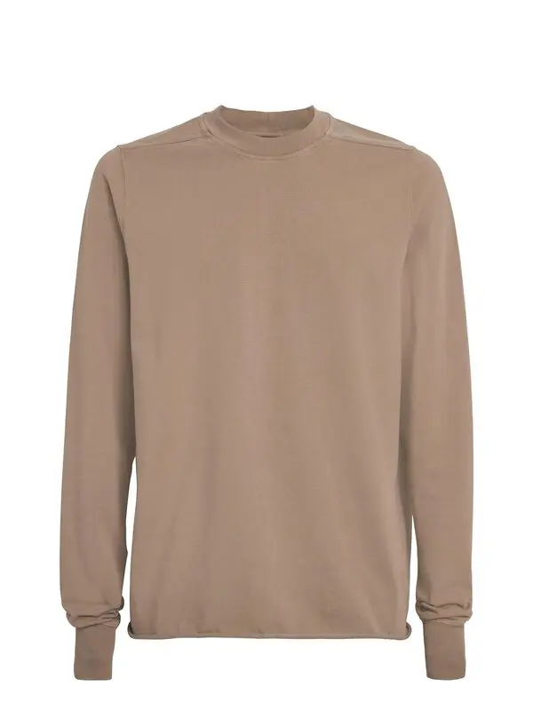 Rick Owens Cotton Crewneck Sweatshirt - Beige