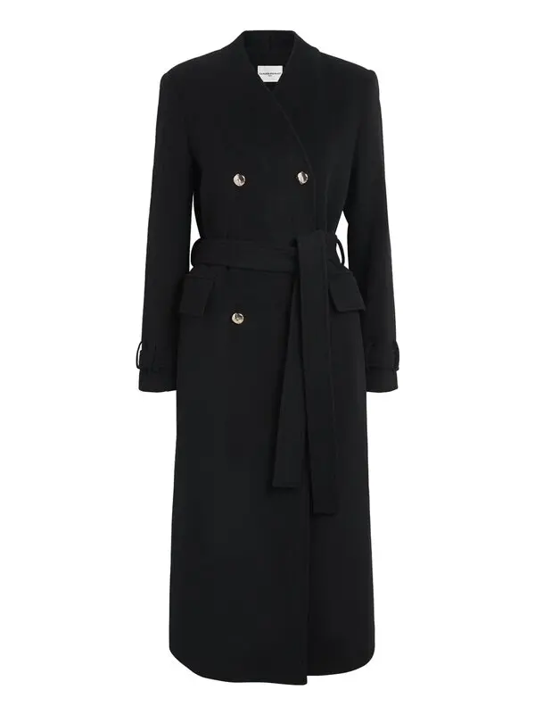 Claudie Pierlot Wool-blend Overcoat - Black