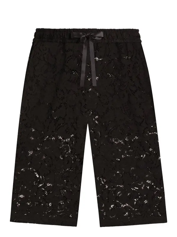 Dolce & Gabbana Cordonetto Lace Trousers - Black