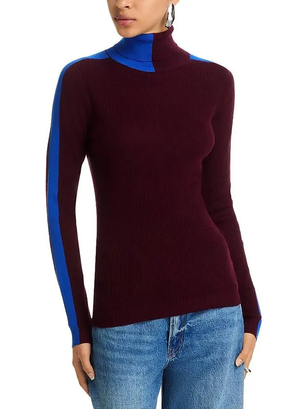 Essentiel Antwerp Iffort Bicolour Turtleneck Pullover - Margot Mauve
