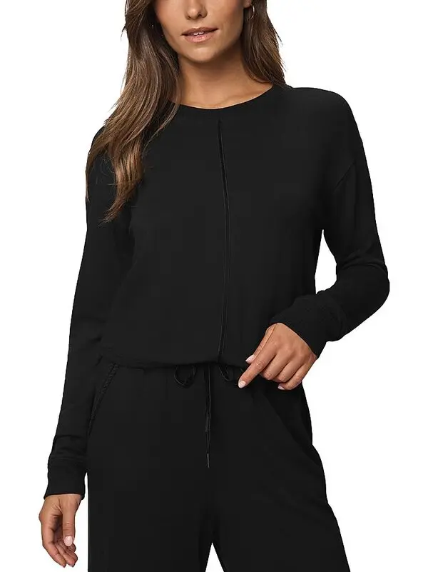 Splendid Supersoft Trim Pullover - Black