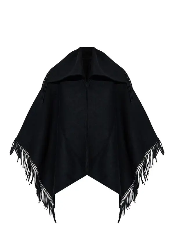 BY MALENE BIRGER Turtma Wool Poncho - Black