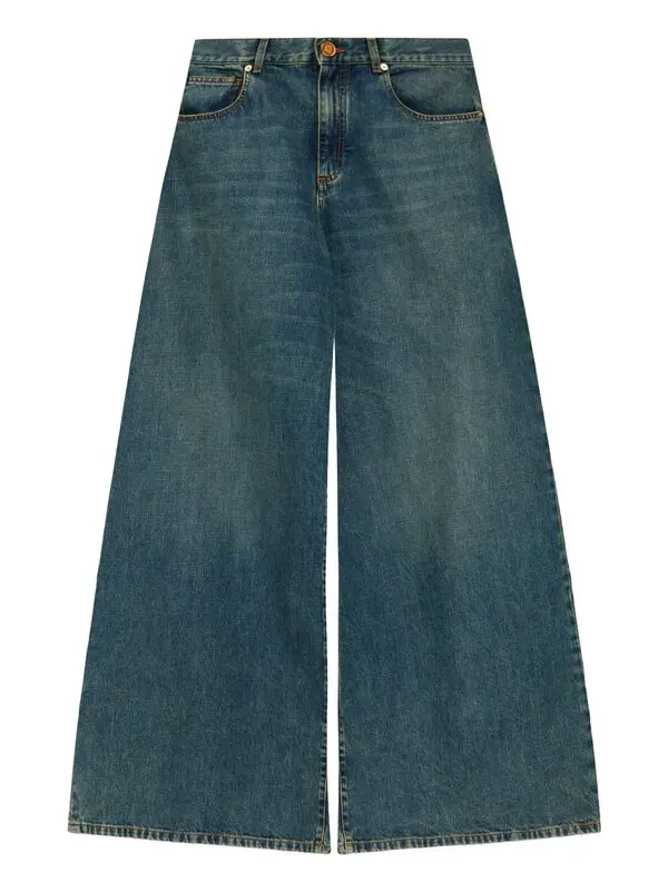 Balmain Wide-leg Jeans - Blue