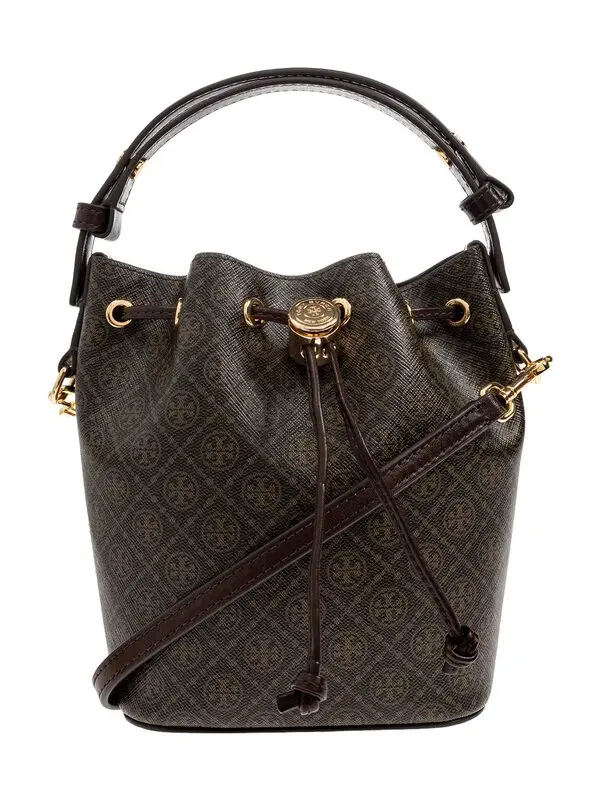 Tory Burch Patterned Bucket Bag - Brown