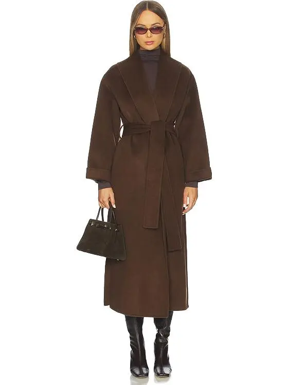 BY MALENE BIRGER Wool Wrap Coat - Carafe
