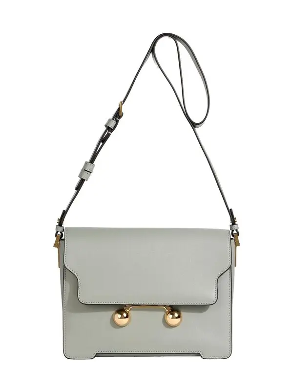 Marni Trunkaroo Leather Shoulder Bag - Stone