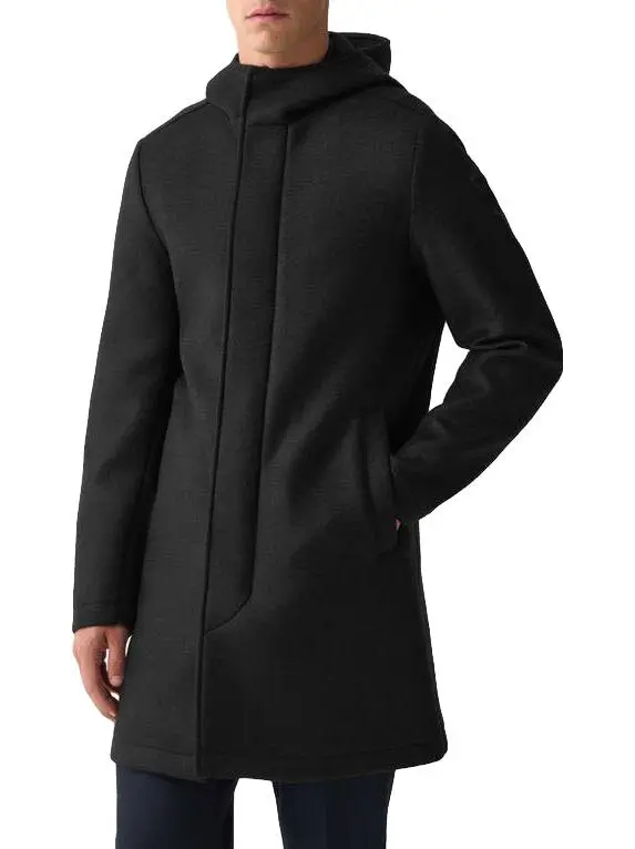 COLMAR Spacer Knit Hooded Coat - Black