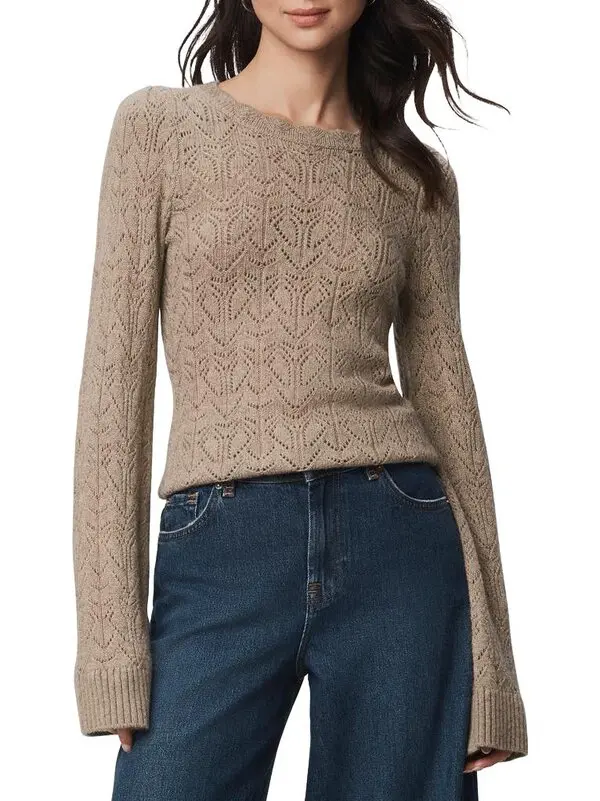 Splendid Open Stitch Sweater - Light Cedar Beige Heather