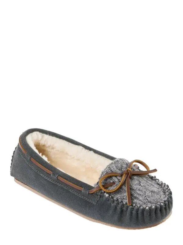 Minnetonka Cosi Faux Shearling Slipper - Grey
