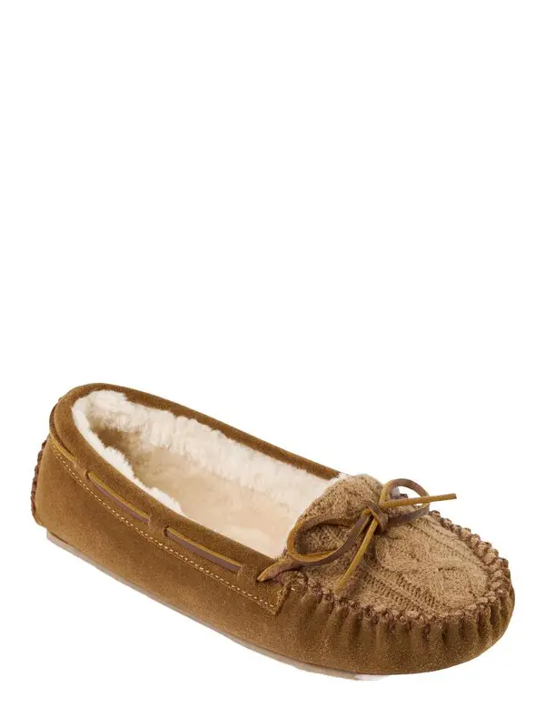 Minnetonka Cosi Faux Shearling Slipper - Tan