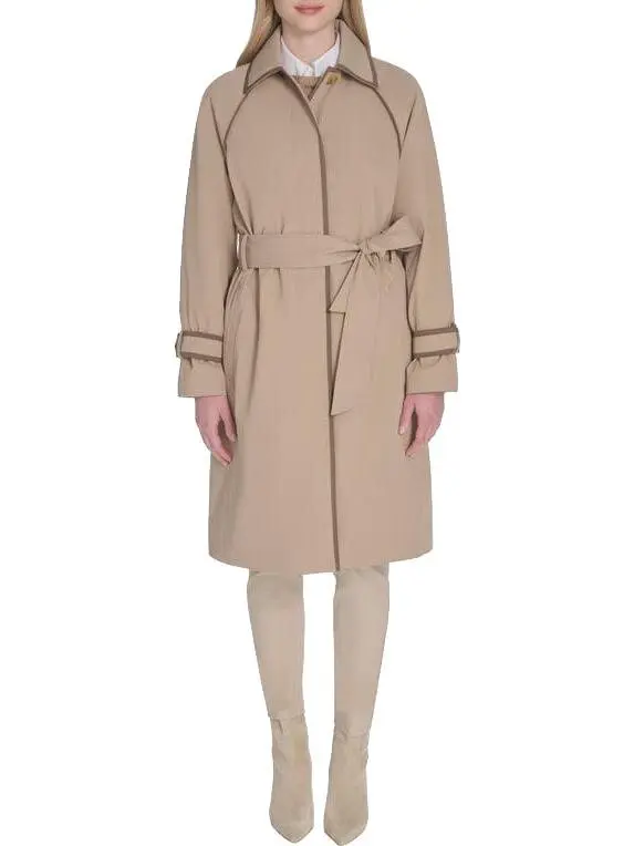 Cole Haan Water-resistant Twill Coat - Sand