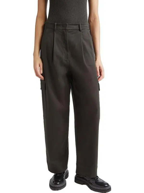 Max Mara Enigma Pleated Cargo Pants - Green