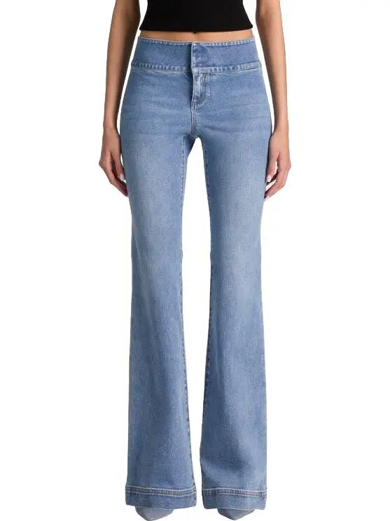 Alice + Olivia Mid-rise Bootcut Jeans - Celine Vintage