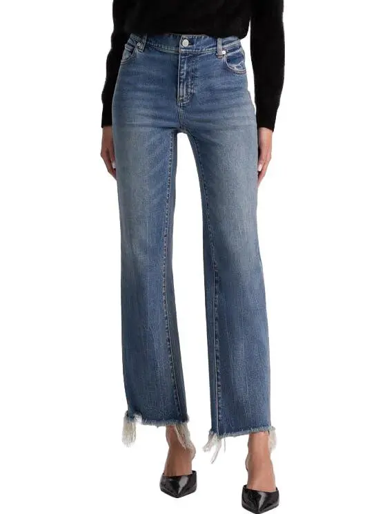 Alice + Olivia Slim Straight-leg Jeans - Brooklyn Blue